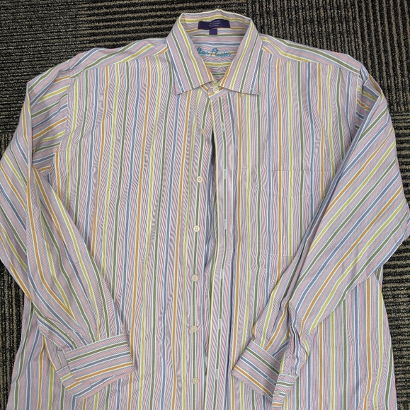 Alan Flusser | Shirts | Euc Mens Alan Flusser Stripe Shirt Sz L | Poshmark
